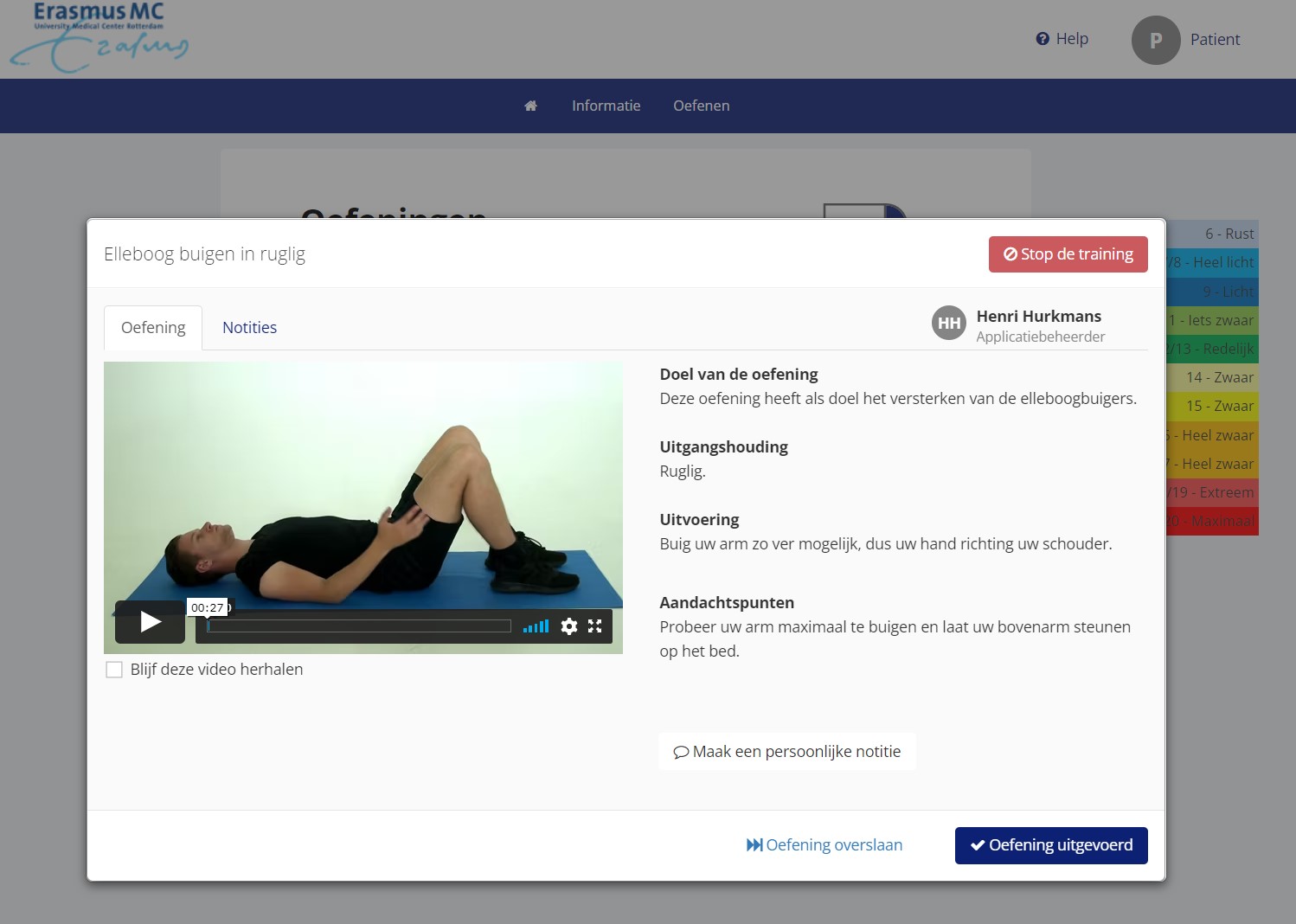 Telefysio op Patiëntentablet - Patiëntenfolder - Erasmus MC